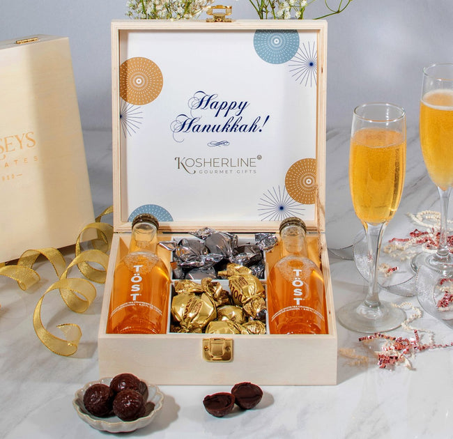 Hanukkah Gourmet Chocolate Cookies Keepsake Wooden Gift Box – Gourmet ...