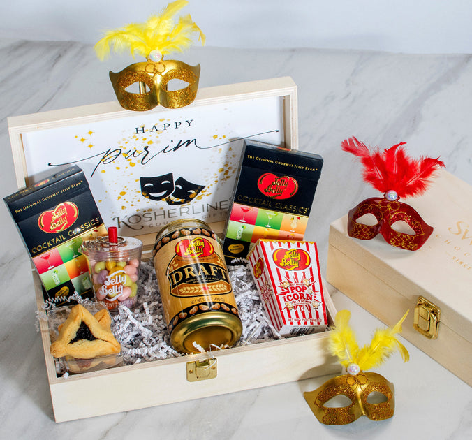 Gourmet Jelly Beans & Hamantaschen Purim Gift Box – Gourmet Kosher Gift ...