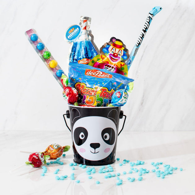 Kids Panda Variety Candy & Snacks Gift Pale – Gourmet Kosher Gift Baskets